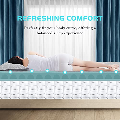CHEVNI Full Mattress, 10 inch Hybrid Mattress with Gel Memory Foam,Motion Isolation Individually Wrapped Pocket Coils, Euro Top Design Full Size Mattresses