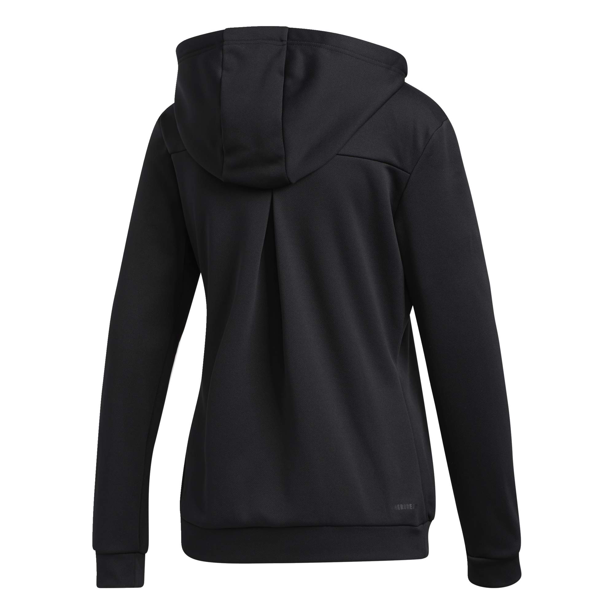 adidas womens Game & Go Pullover Hoodie Chalk White/Metallic Gold Large