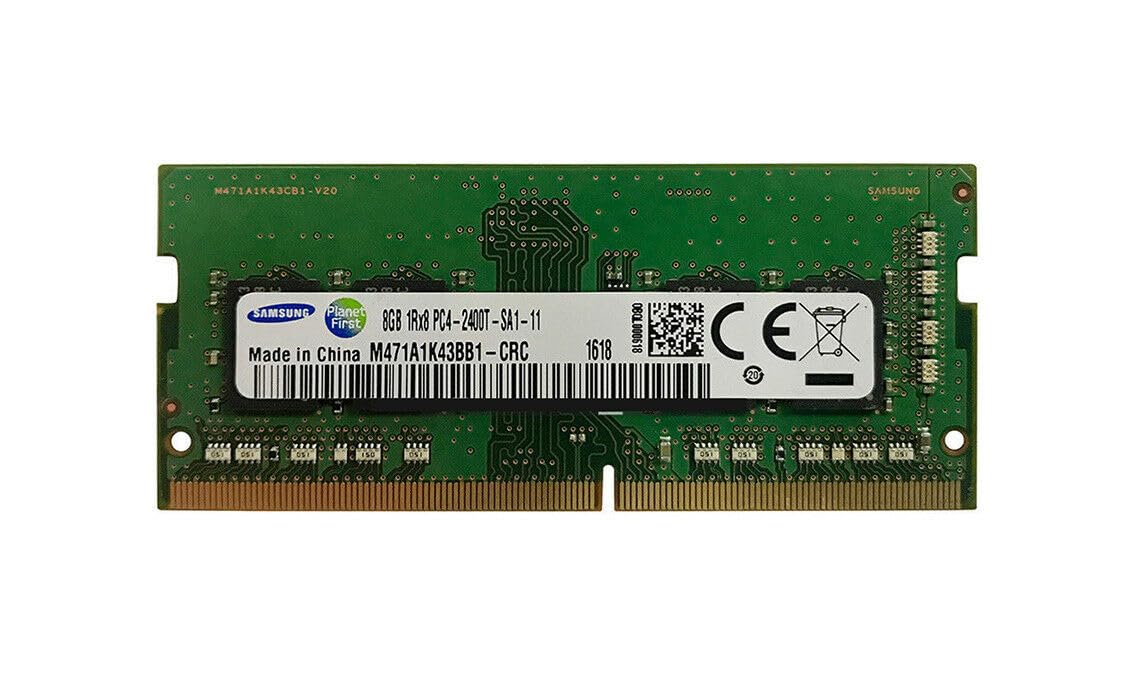 SAMSUNG M471A1K43CB1-CTD 2666MHz Memory Modules (8GB, 1 x 8GB, DDR4, 2666 MHz, 260-Pin SO-DIMM, Black, Green)