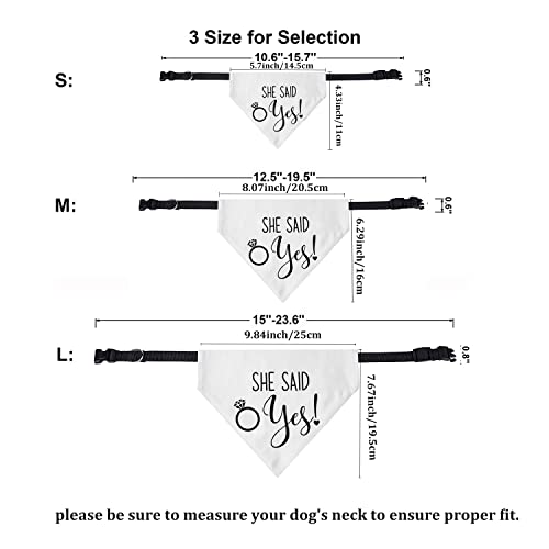 Engagement Gift, My Humans are Getting Married Dog Bandana Collar, Strong D-Ring for Easy Leash Attached Engagement Dog Bandana, Adjustable Dog Collar with Quick Release Buckle for Dogs Cats
