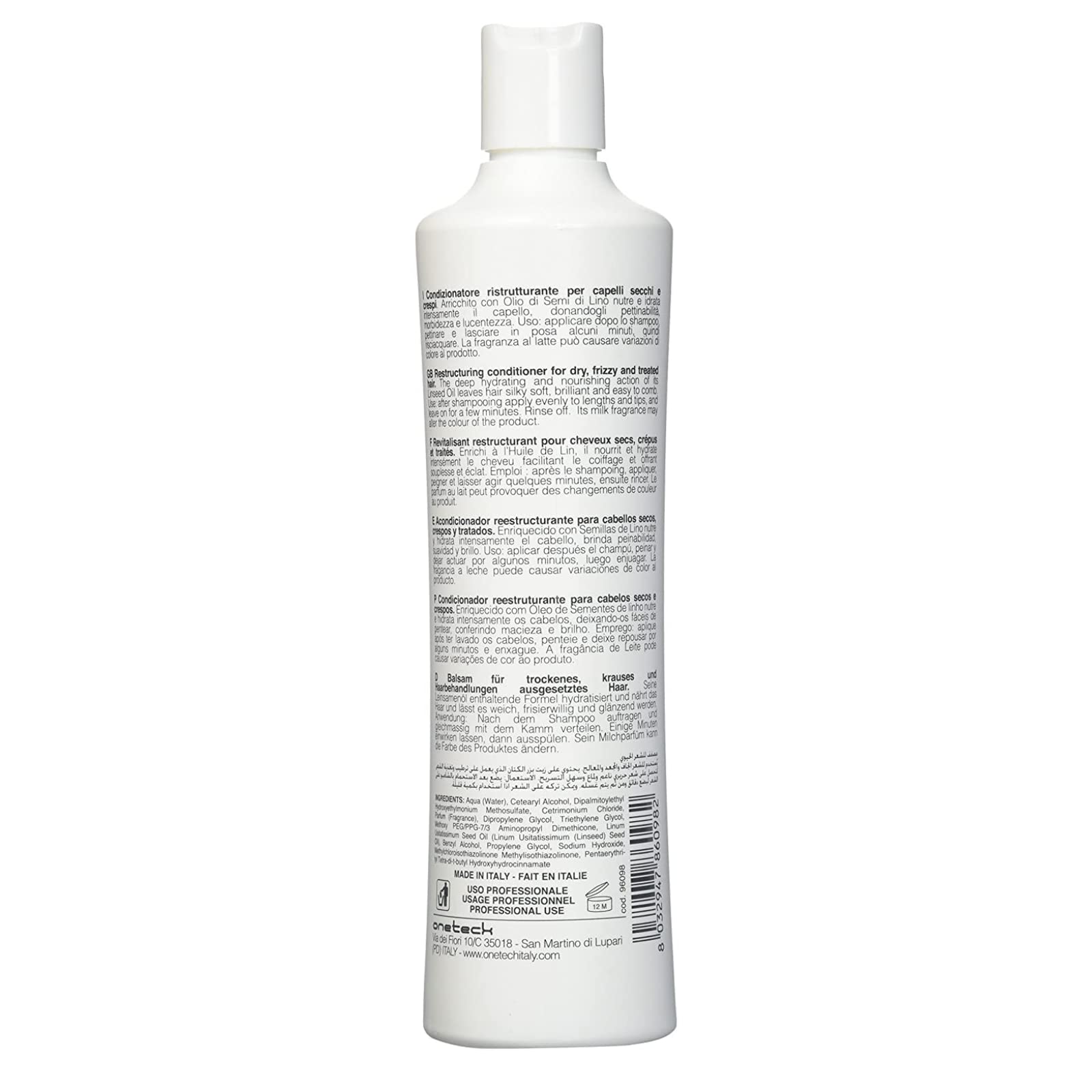 Fanola Nutri Care Restructuring Conditioner 11.8 oz - Deep Protein Conditioner for Dry, Damaged, or Chemically Treated Hair - Hydrating & Moisturizing Conditioning Formula for Soft and Silky Hair