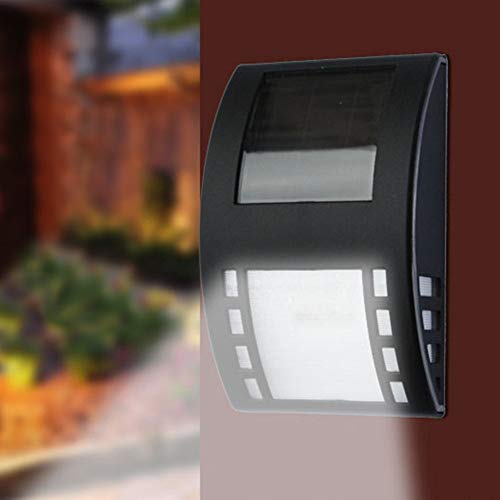 CUTULAMO Solar Wall Lamp, Light-Control Wide Angle Induction LED Solar Light Outdoor Wall Lamp Energy Saving Yard Light for Home Decoration for Garden Yard Outdoor