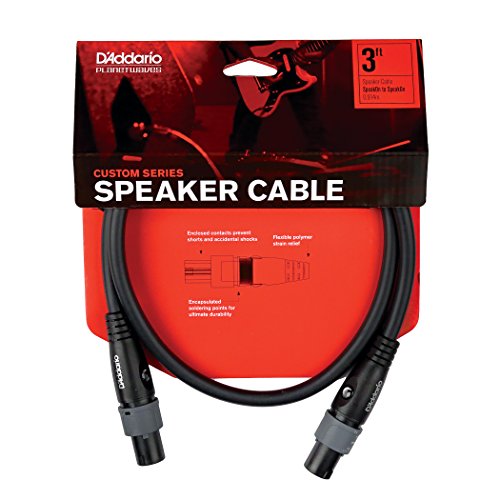 D'Addario SpeakOn Speaker Cable - Neutrik Connectors - Maximum Signal Transfer and Flexibility - Copper Conductors - 3 Inch/76.2 MM - Max Signal Transfer - 1 Pack