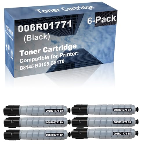 6-Pack Compatible High Capacity 006R01771 Toner Cartridge use for B8145 B8155 B8170 Printer (Black)