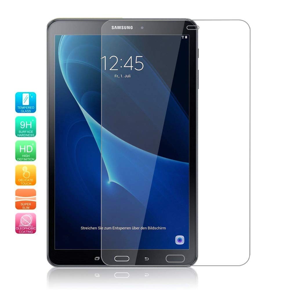 KIQ [2 Pack] Galaxy Tab A 10.1 SM-T580, SM-T585 [2016] Tempered Glass Screen Protector, 9H Tough 0.30mm Bubble-Free Anti-Scratch Self-Adhere Easy-to-install for Samsung Galaxy Tab A 10.1 T580 T585