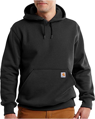 Carhartt Men's Rain Defender Loose Fit Heavyweight Sweatshirt, Black, Large