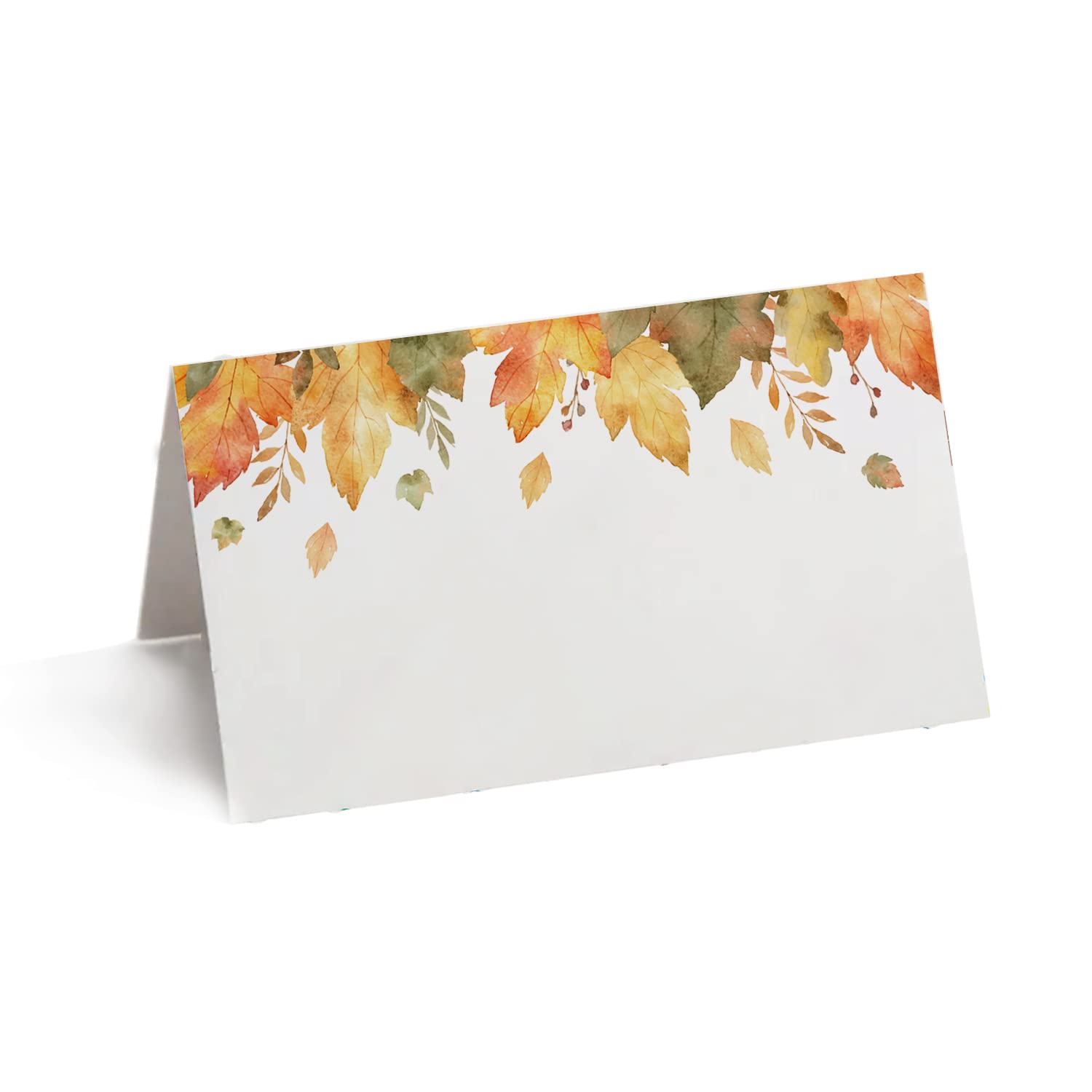 Tent Place Cards 2 × 3.5 inches (25 pcs), Place Cards for Thanksgiving, for Name, Seating, Food Labels, Scored for Easy Folding, Thanksgiving Party Supplies, Fall Party, Baby Shower - GSW002