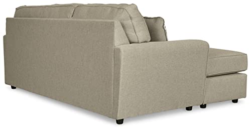 Signature Design by Ashley Renshaw Modern Sectional Sofa Couch with Chaise Lounge, Grayish Brown