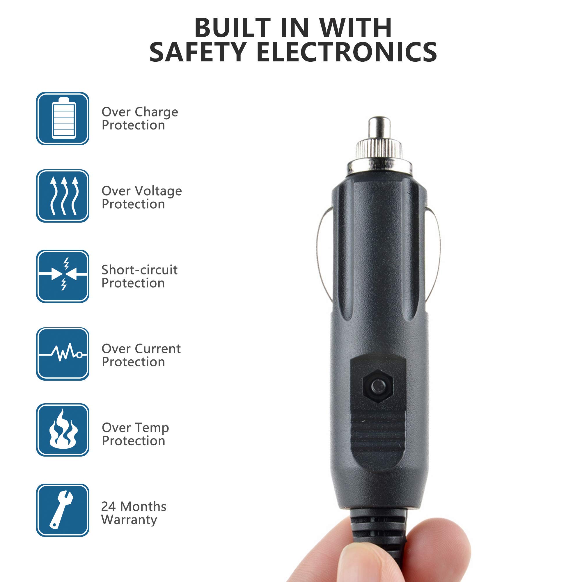SupplySource Car DC Adapter for Kenwood Radio TK-290 R TK-390 TK-280 TK-380 TK-480 TK-481 TK-385 KNB-16A Auto Vehicle Boat RV Camper Power Supply Cord Cable PS Battery Charger Mains PSU