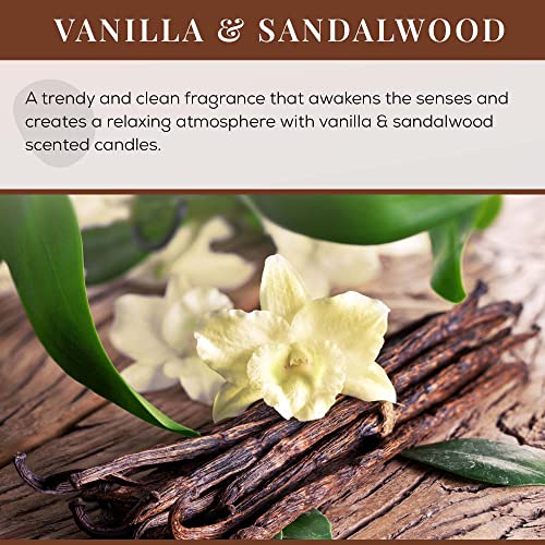 Blessed Is She - Sandalwood & Vanilla Scented Glass Candle Jar with Lid - 7.2 Oz | 100% NaturalĀ Soy Wax with Wood Wick Candles | 70-84 Hours Long Burning Candles for Home Scented