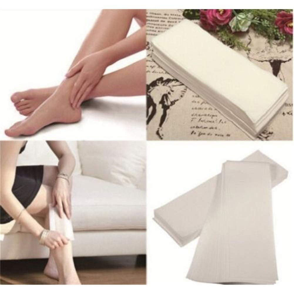 maiduoduo01 100Pcs Disposable Depilatory Paper for Lady ,Soft Non-woven Wax Arm Leg Hair Removal Strip
