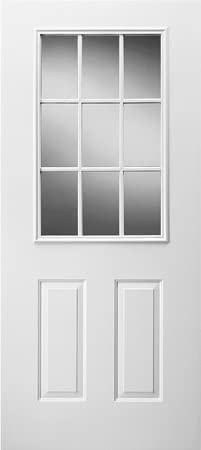 Entry Door Frame Only Replacement Kit-Glass NOT Included! (9 Lite for 1/2" Glass, 22" x 36")