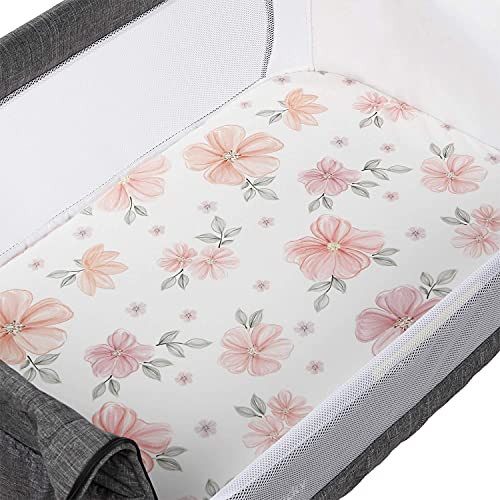 Mika Micky Fitted Sheet for Bedside Crib (Flora)¡