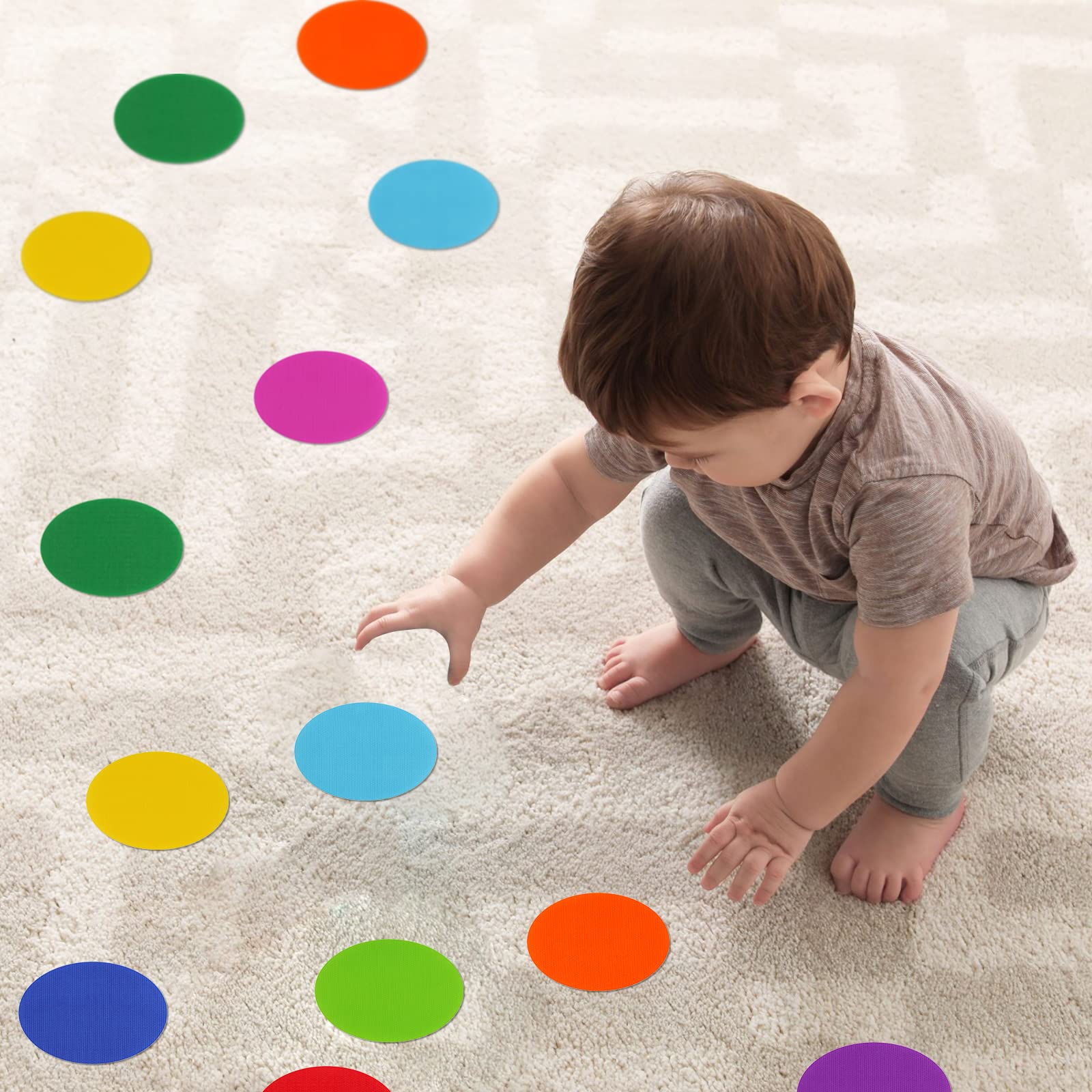 90Pcs Carpet Markers for Classroom Floor Dots Large Carpet Circles for Classroom Gym Kids Decoration Elementary School Teacher Supplies