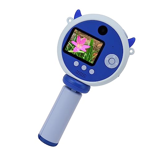 AMONIDA Kids Selfie Camera, Cute Protective Case Portable Digital Camera Toy 32GB Memory Card for Birthday Gift (Blue)