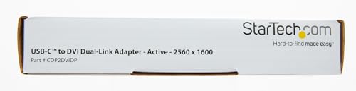 StarTech.com USB 3.1 Type-C to Dual Link DVI-I Adapter - Digital Only - 2560 x 1600 - Active USB-C to DVI Video Adapter Converter (CDP2DVIDP), Space Gray
