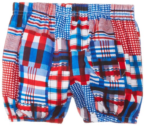 Mud Pie Baby-Boys Newborn Crab Plaid Diaper Cover Set, Multi, 9-12 Months