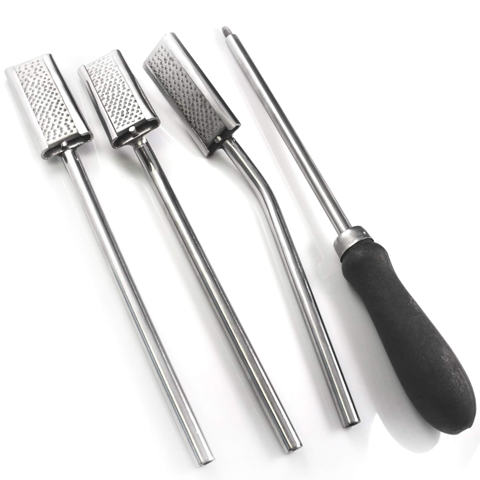 SURGICAL ONLINE Set of 3 Equine Dental Float Rasps Down Up Straight Veterinary - Screw On Handle