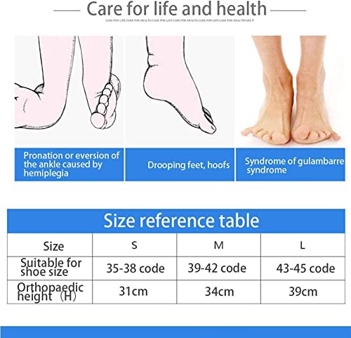 CUSMA Ankle Foot Drop Brace Orthosis Splint - Foot Brace for Dorsiflexion Movement & Improved Walking Gaitfor in Day & Night,Left,L