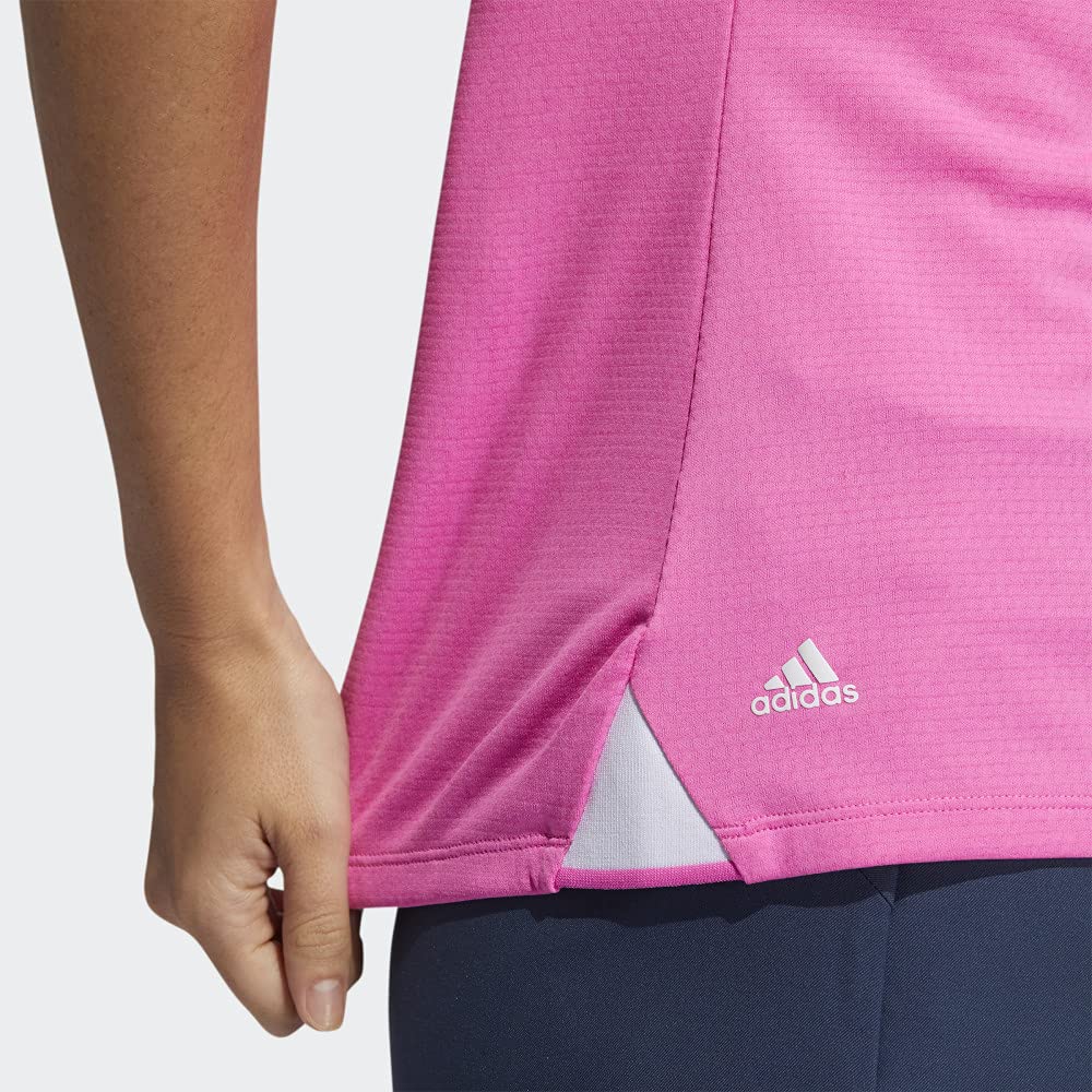 adidas Golf Women's Heat.RDY Primegreen Polo Shirt, Pink, Medium
