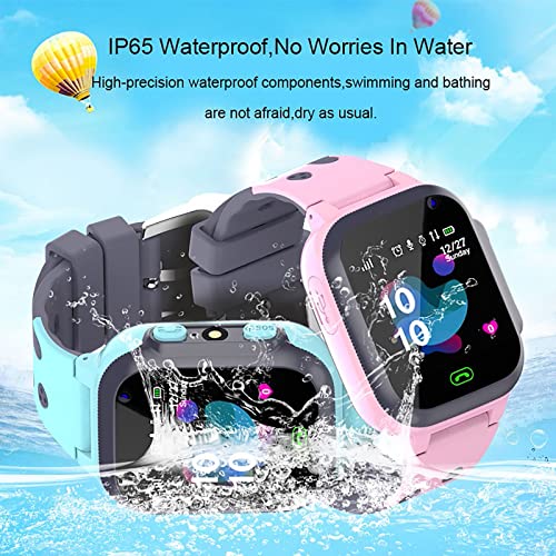 Children's Smart Watch, IP65 Waterproof, Intelligent Positioning, Two-Way Telephone, High-Definition Photo, Emergency Alarm Clock, High-Performance Battery, Gift for Boys Girls