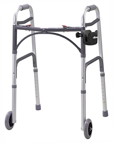 Drive Medical Universal Clamp-On Cup Holder For Walker, Rollator, & Wheelchair, 3 x 3 Inch, Black