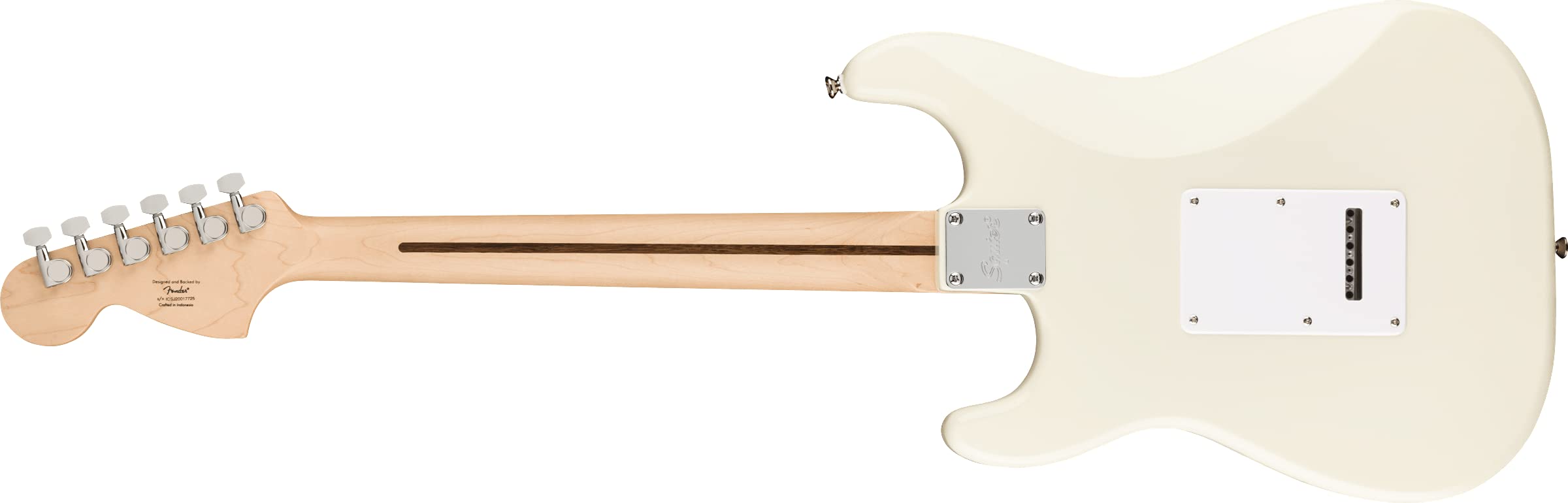 Fender 6 String Solid-Body Electric Guitar, Right, Olympic White, Full (0378002505)