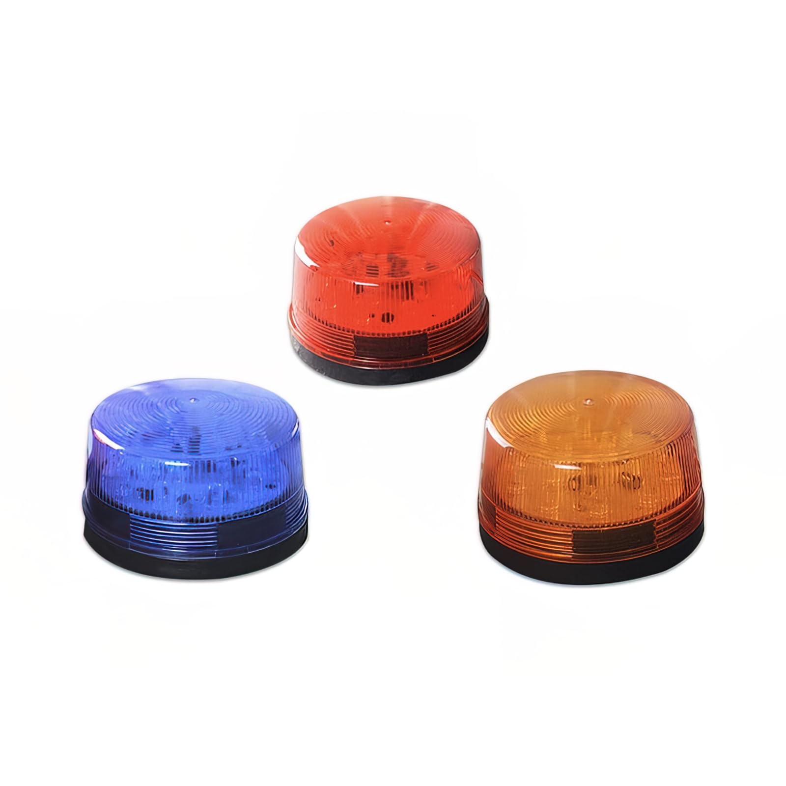 Blue Strobe Beacon Light,Lelukee 2pcs DC 12V Flashing Light Rainproof Blue Led Alarm Signal for Field Work Snowplow Outdoor Work Home Security System Etc. (Blue)