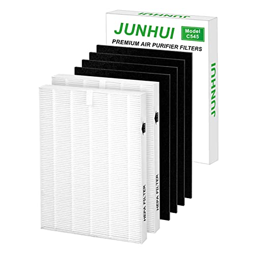 C545 True HEPA Replacement Filters for C545 B151, P150, 9300,Winix Filter S 1712-0096-00 and 2522-0058-00, 4 Carbon Prefilters+2 Pack H13 Filters