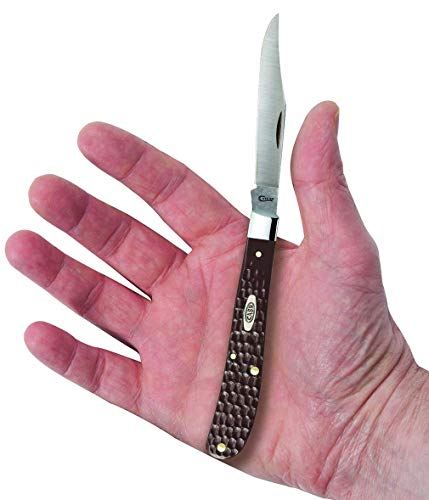 CASE XX WR Pocket Knife Brown Synthetic Barehead Slimline Trapper Item #135 - (61048 SS) - Length Closed: 4 1/8 Inches