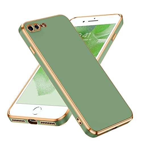 BENTOBEN iPhone 8 Plus Case, Phone Case iPhone 7 Plus, Slim Thin Shockproof Protection Kickstand Drop Protective Bumper Girls Women Boy Men iPhone 8 Plus/iPhone 7 Plus 5.5 Cover, Light Green Design