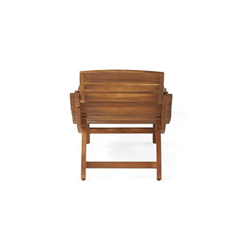 Christopher Knight Home Lahaina Wood Outdoor Chaise Lounge, Natural Yellow