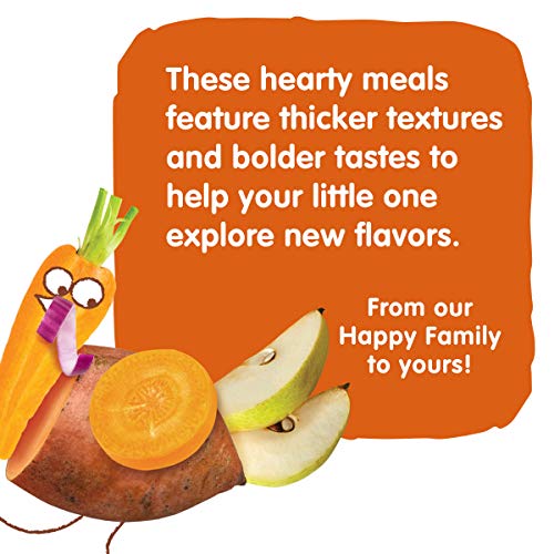 Happy Baby Organic Stage 3 Baby Food, Hearty Meals, Root Vegetables & Turkey with Quinoa, 4 Ounce (Pack of 8)