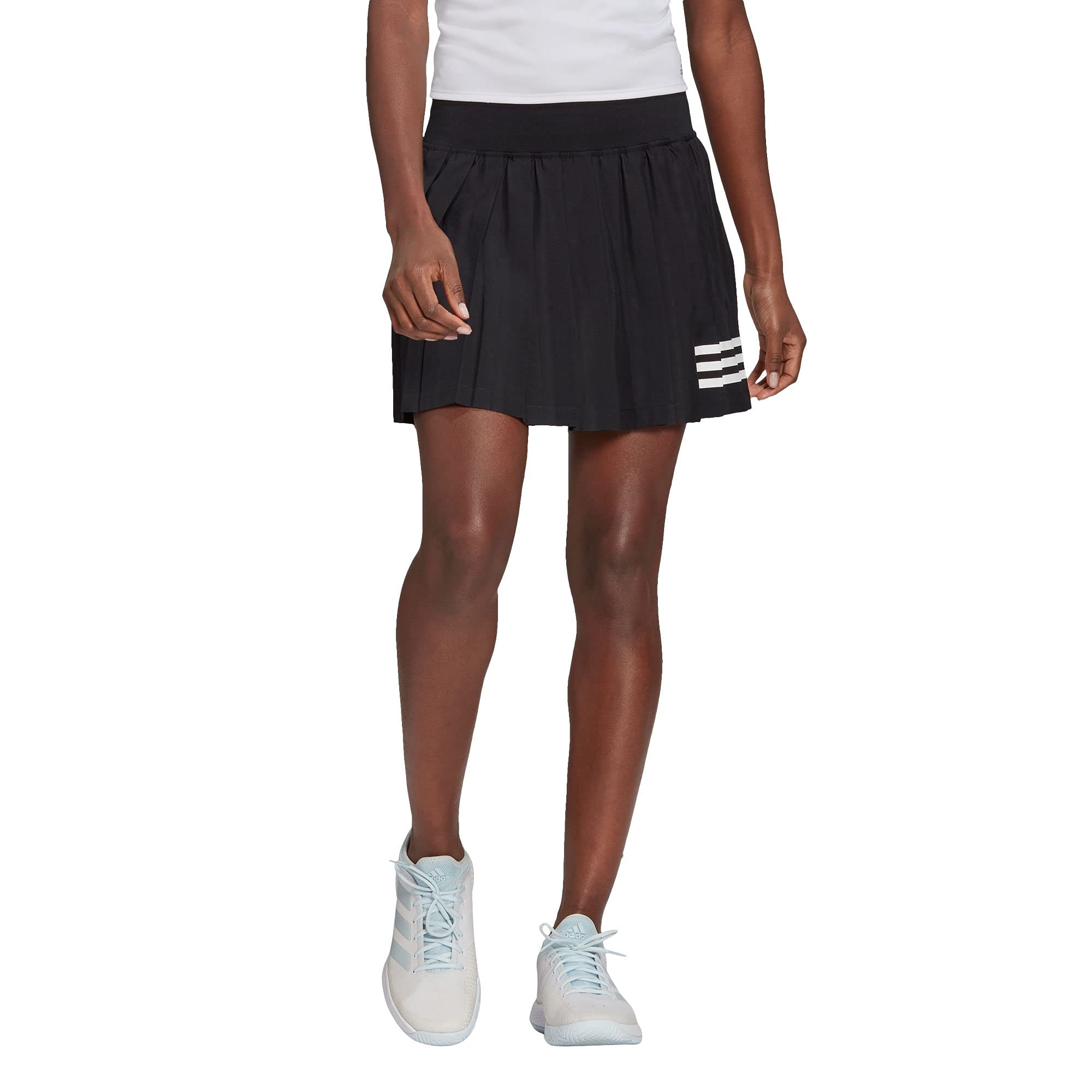 adidas Women's Club Tennis Pleated Skirt, Black/White, Small