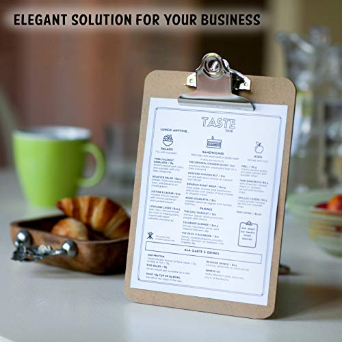 HIGH CAPACITY clip - Mini Clipboards 6'' x 9'' [ 24 Pack ] - Solid made Memo Size hardboards A5 | Perfect for Office, School or Business
