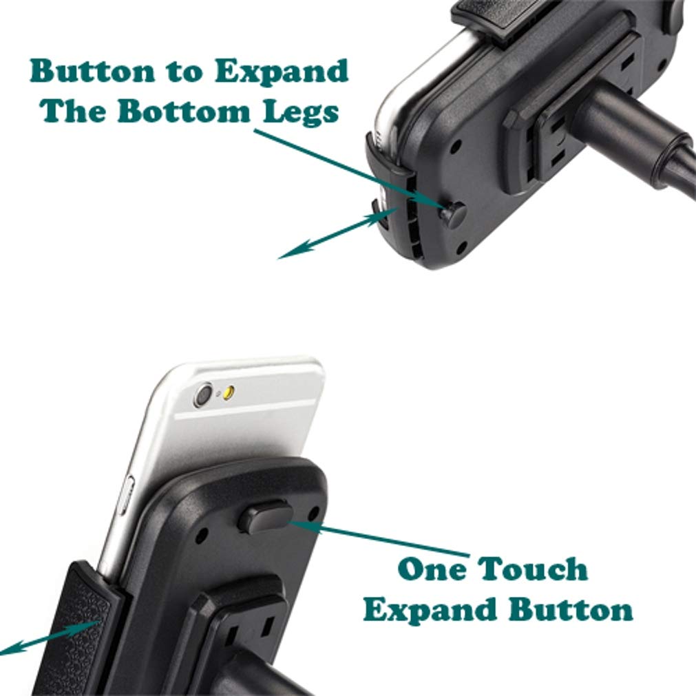 Fonus Car Cup Holder Goose Neck Mount compatible with iPhone X XR XS Max, 6 7 8 Plus - Samsung Galaxy S6 S7 S8 S9 Plus S10, Note 8 9 - LG G6 G7 ThinQ V35 V40 - Google Pixel 2 3 XL - All Smartphones