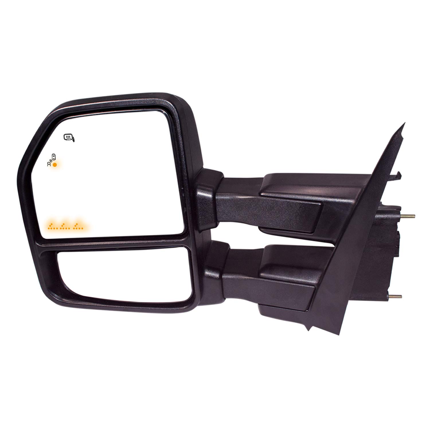 AERDM New F150 Towing Mirrors fit 2015-2018 with Auxiliary/Puddle Lights Signal Indicator and Linear arrow light Power Operation Heated Black Housing with 22pin to 8pin adapter