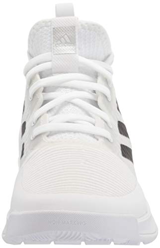 adidas Women's Crazyflight Mid Volleyball Shoe, White/Black/Grey, 8