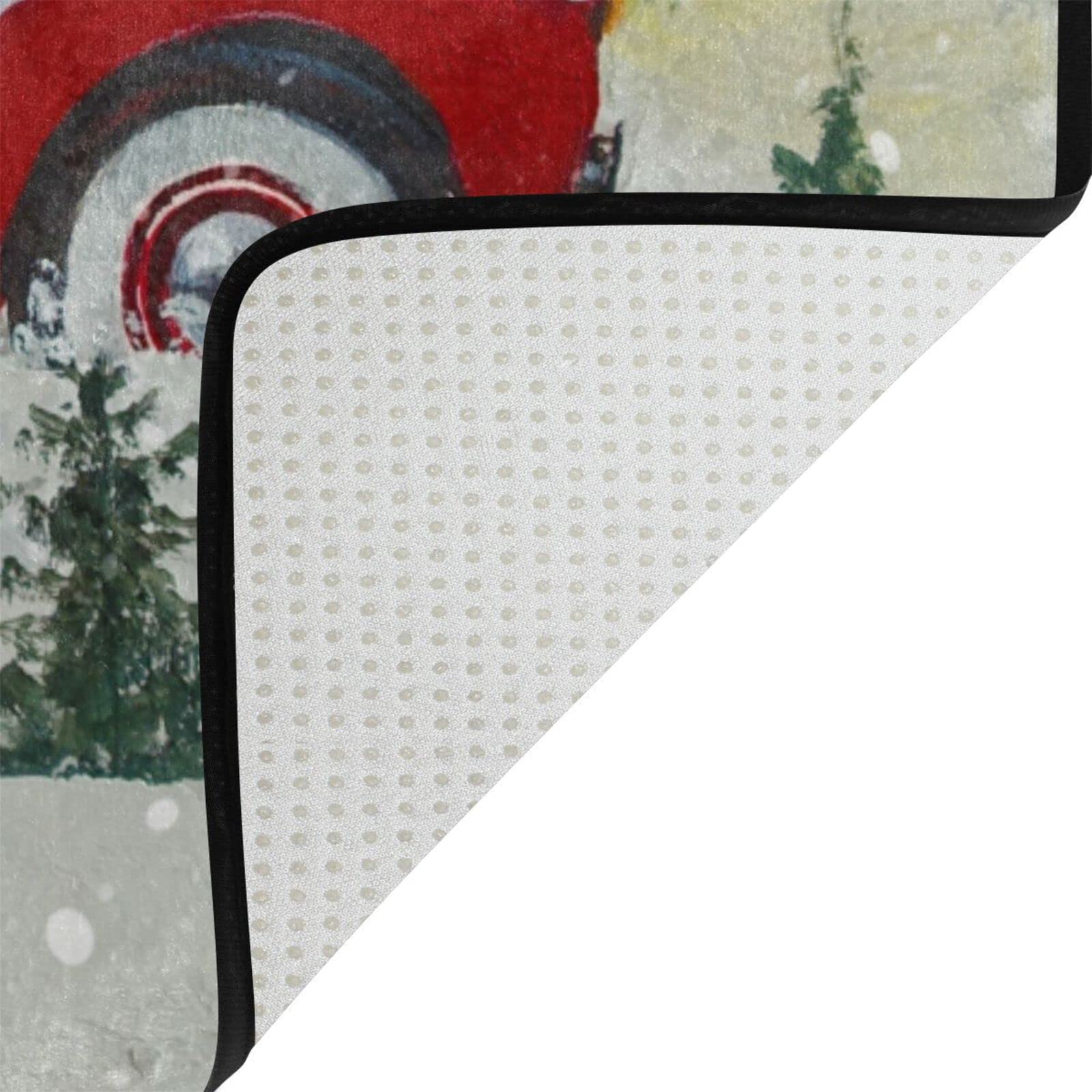 Christmas Area Rug for Living Room Large,Christmas Red Rug Carpet 5x7 Truck Christmas Tree-1,lB003