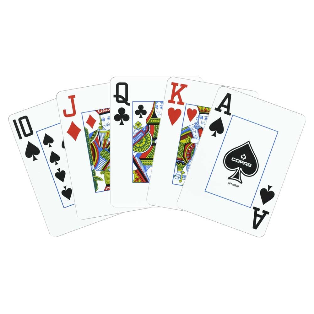 Copag 1546 Design 100% Plastic Playing Cards, Poker Size (Standard) Red/Blue (Jumbo Index, 1 Set)
