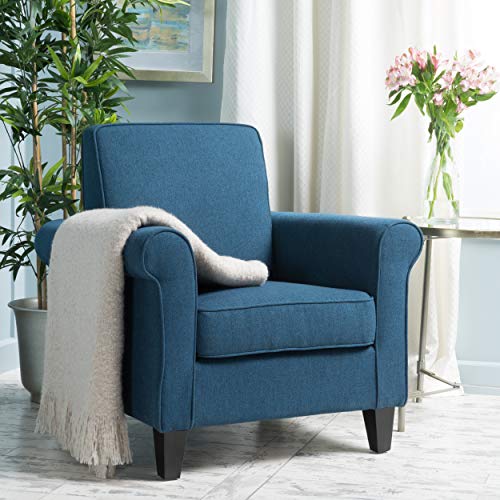 Christopher Knight Home Freemont Fabric Club Chair, Dark Blue Dimensions: 30.75”D x 28.75”W x 33.00”H