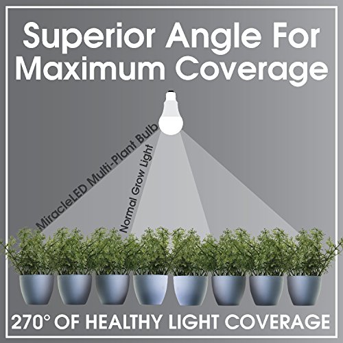 MiracleLED 604594 Multi-Plant Full Spectrum Grow Light Bulb, Single Pack, White 150W
