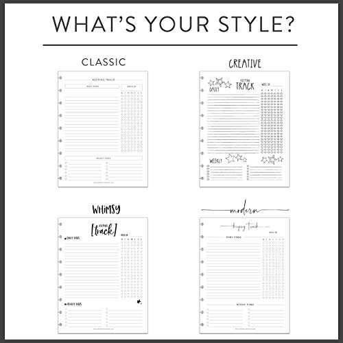 BetterNote Notes Refill Pages for Discbound Notebooks, fits Classic Happy Planner, Levenger Circa, TUL, Staples Arc, InkWell Press, Talia (Classic- 25 Sheets, 9-Disc, 7"x9.25")