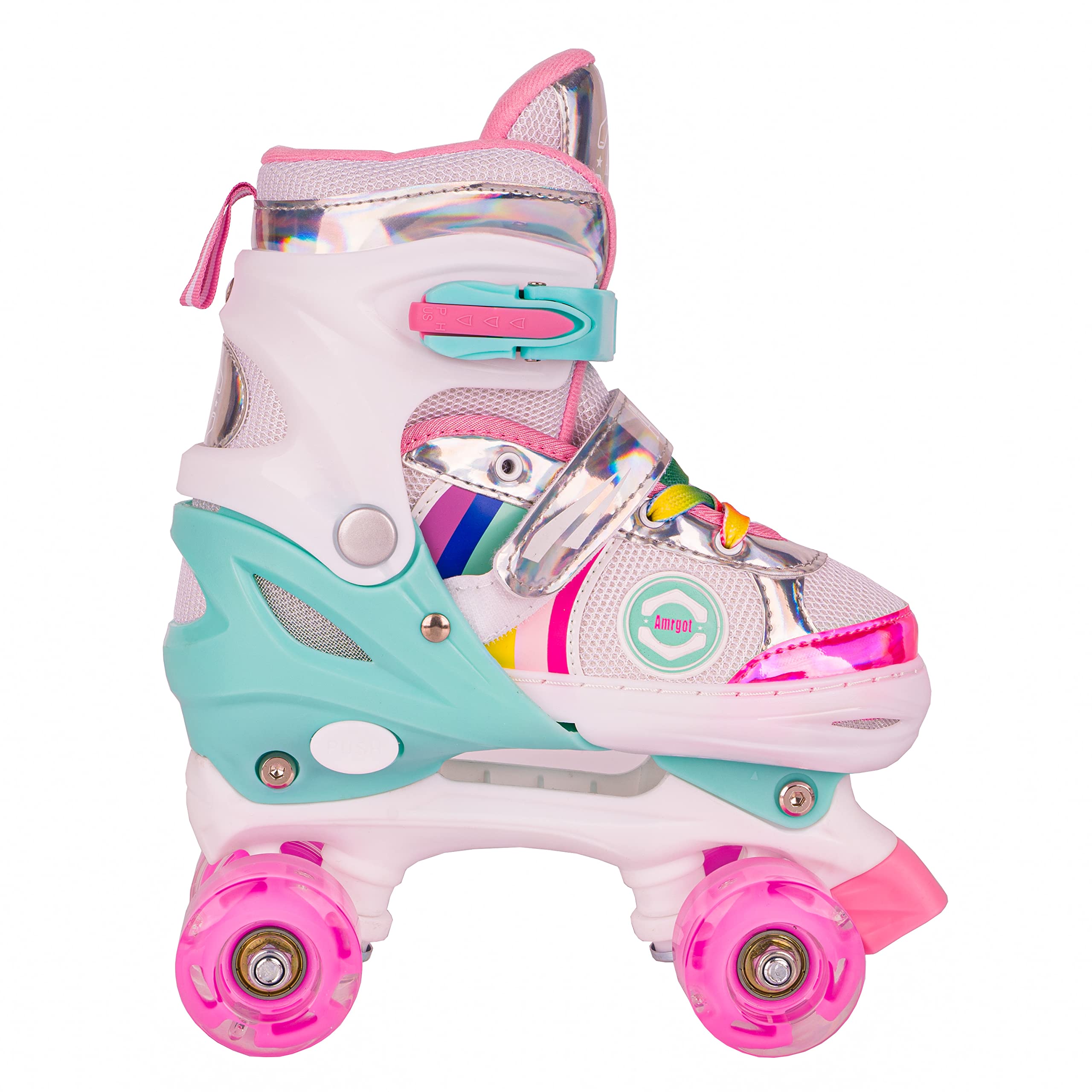 Amrgot Roller Skates for Kids 4 Size Adjustable Roller Skates,Fun for Girls and Ladies