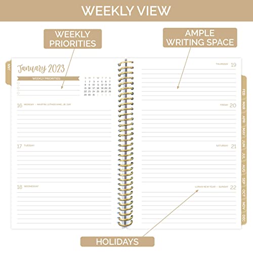 bloom daily planners 2023 Calendar Year Day Planner (January 2023 - December 2023) - 5.5β x 8.25β - Weekly/Monthly Agenda Organizer Book with Stickers & Bookmark - Marble