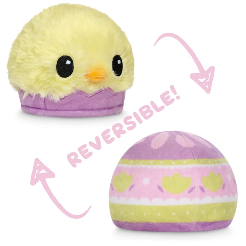 TeeTurtle - The Original Reversible Easter Egg + Chick - Cute Sensory Fidget Stuffed Animals That Show Your Mood - Perfect Easter Basket Stuffer!