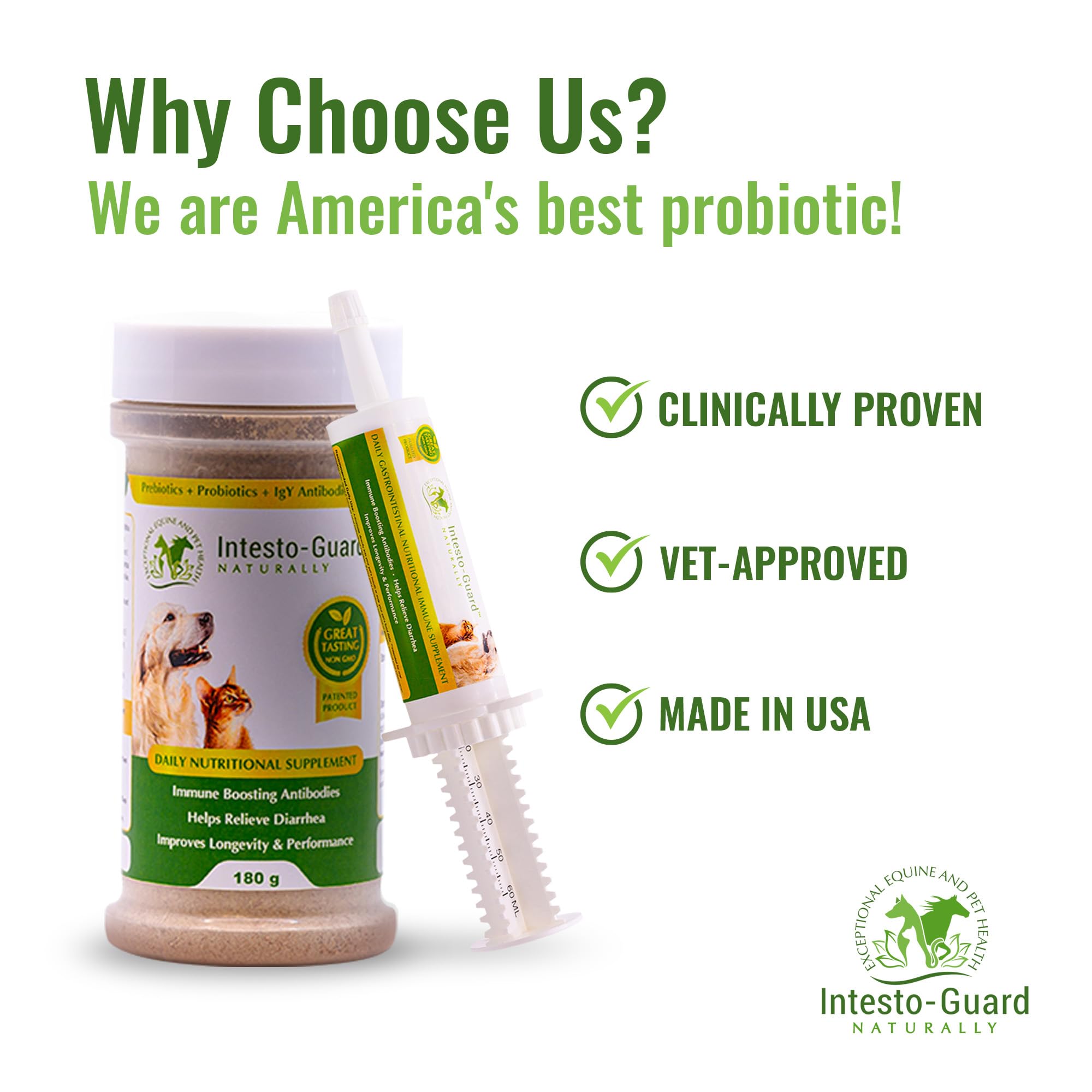 Powder Probiotics 90 Scoops for Dogs & Cats Bowel Digestive Immune Support Supports Gut Flora Nutrition Immunity 180G Bottle - 90 Scoops (Powder)