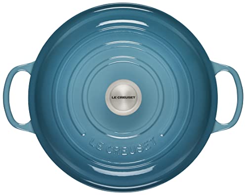 Le Creuset Enameled Cast Iron Signature Braiser, 3.5 qt., Caribbean