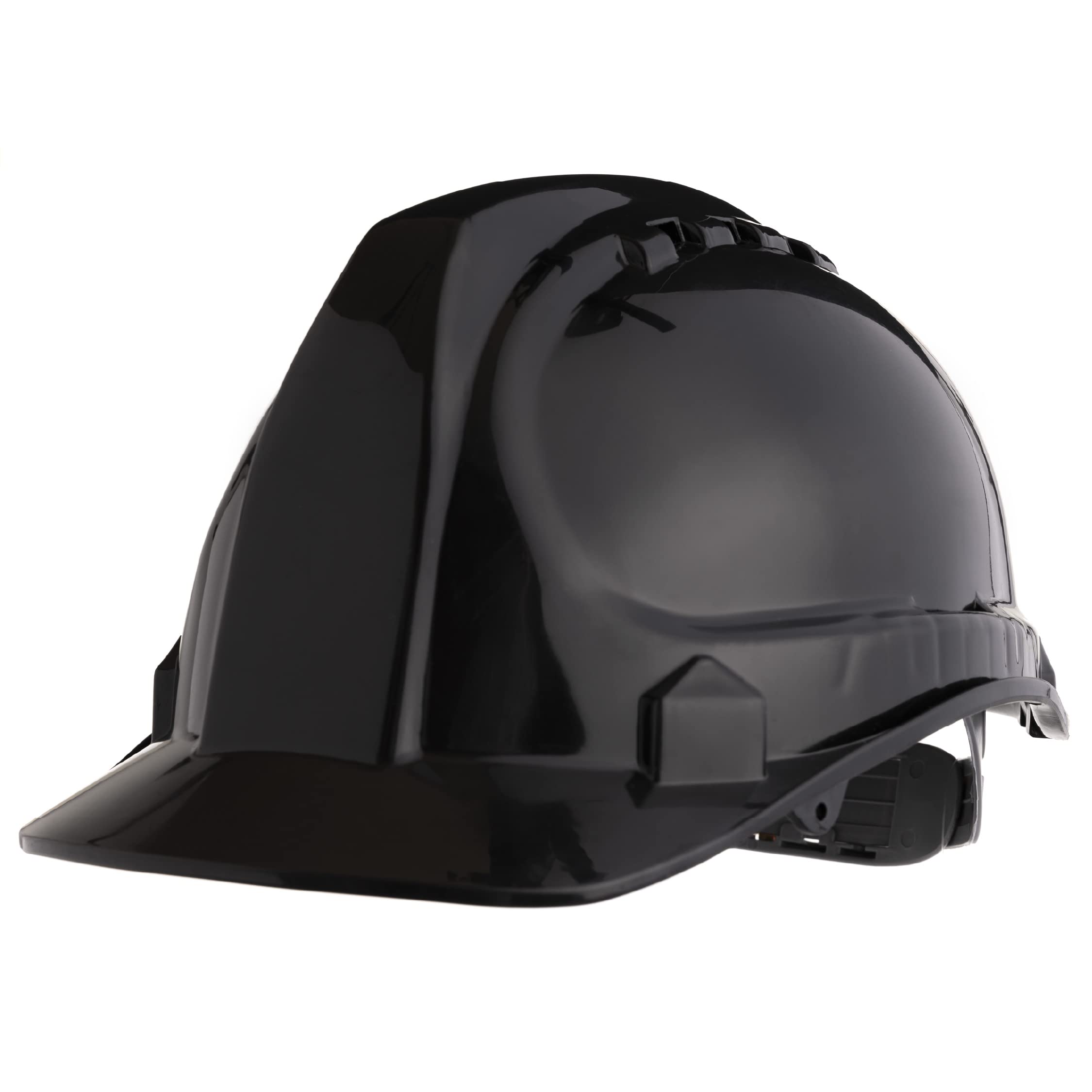 AMSTON Safety Hard Hat, Head Protection, “Keep Cool” Vented Helmet, Fully Adjustable, Low Profile, Cap Style, Type 1 Class C, Construction, ANSI Z89.1, Black