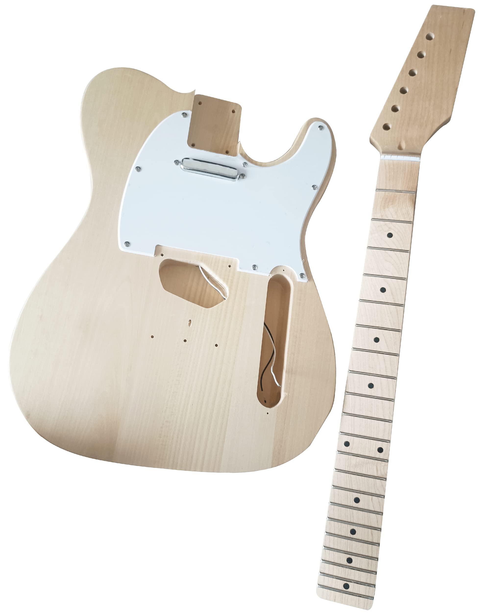 HENGYEE DIY Electric Guitar Kits 6 String Right Handed with Basswood Body maple neck & Rosewood fingerboard Chrome Hardware Build Your Own Guitar